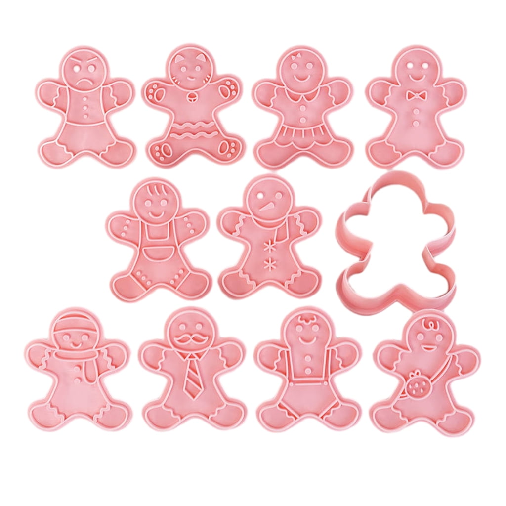 XISAOK Gingerbreads Man Shaped Cookie Cutters PP Material Biscuits ...