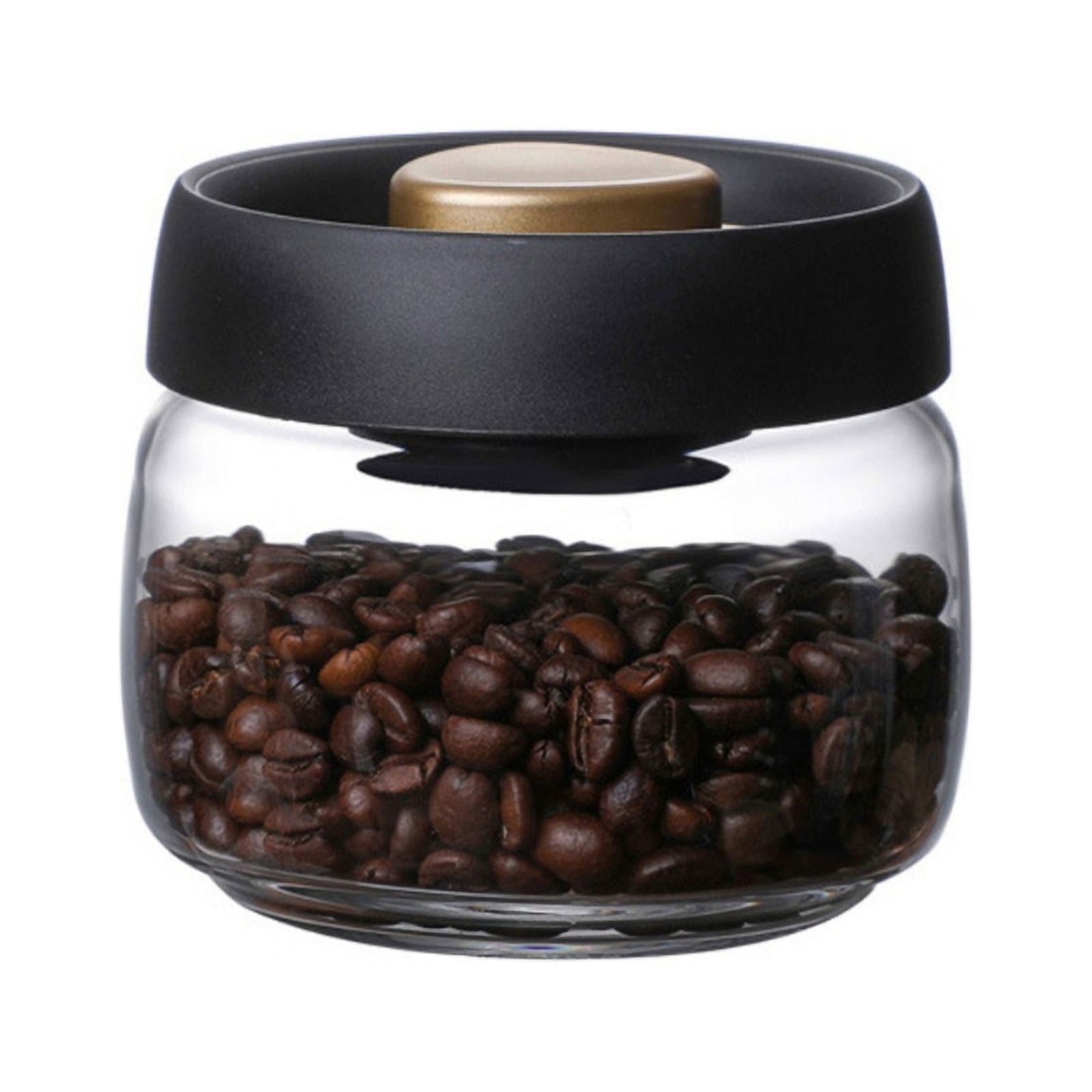 XISAOK Glass Coffee Beans Storage Jar Vacuum Sealed Airtight Canister ...