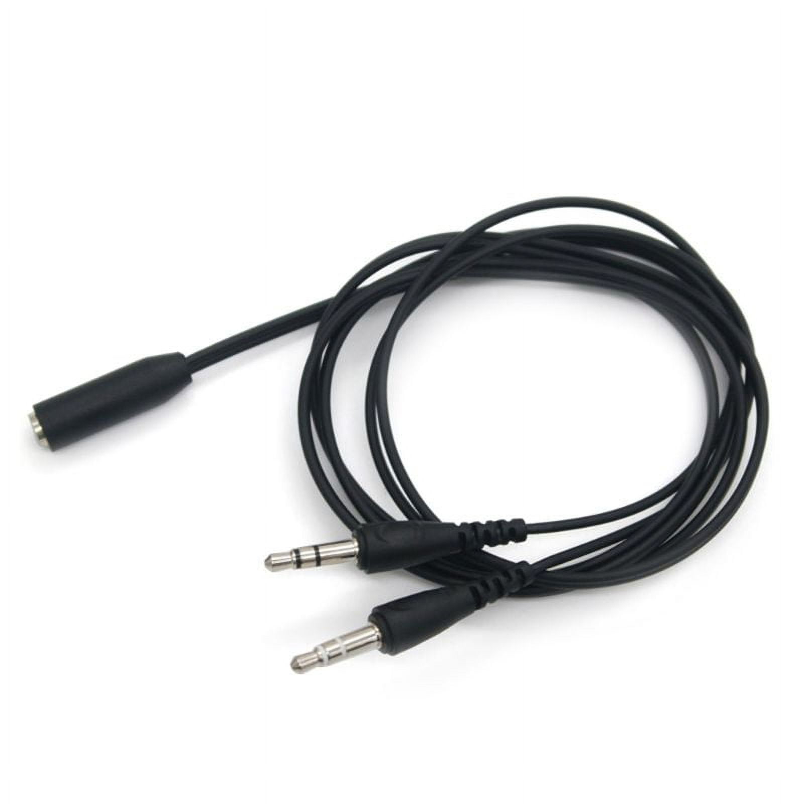 XISAOK Good Flexibility 3.5MM Plug Female to 2 Male Splitter Earphone ...