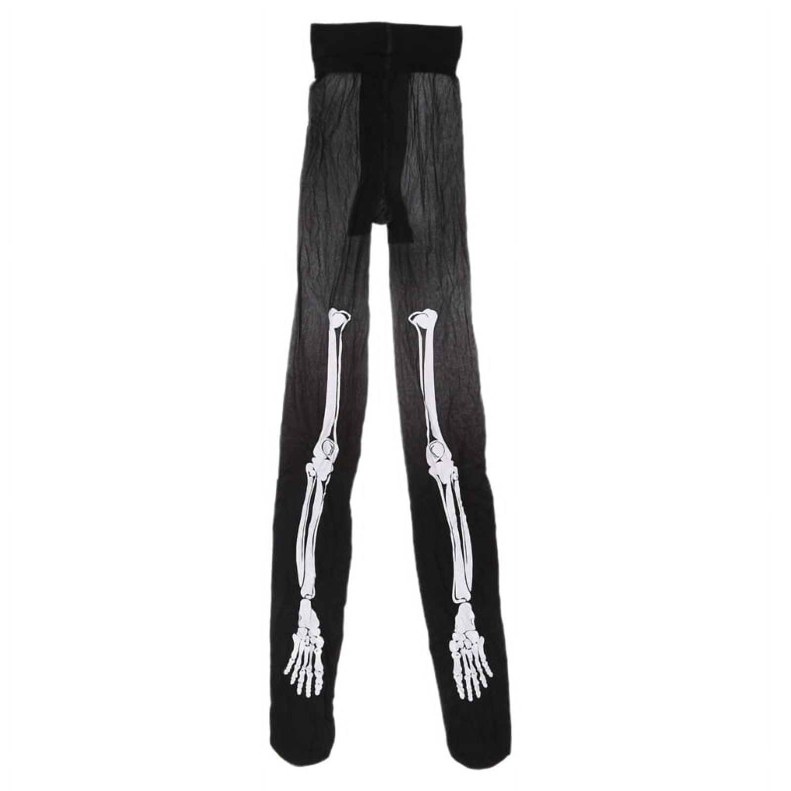 XISAOK Halloween Cosplay Pantyhose Costumes Skeleton Stockings Tights ...