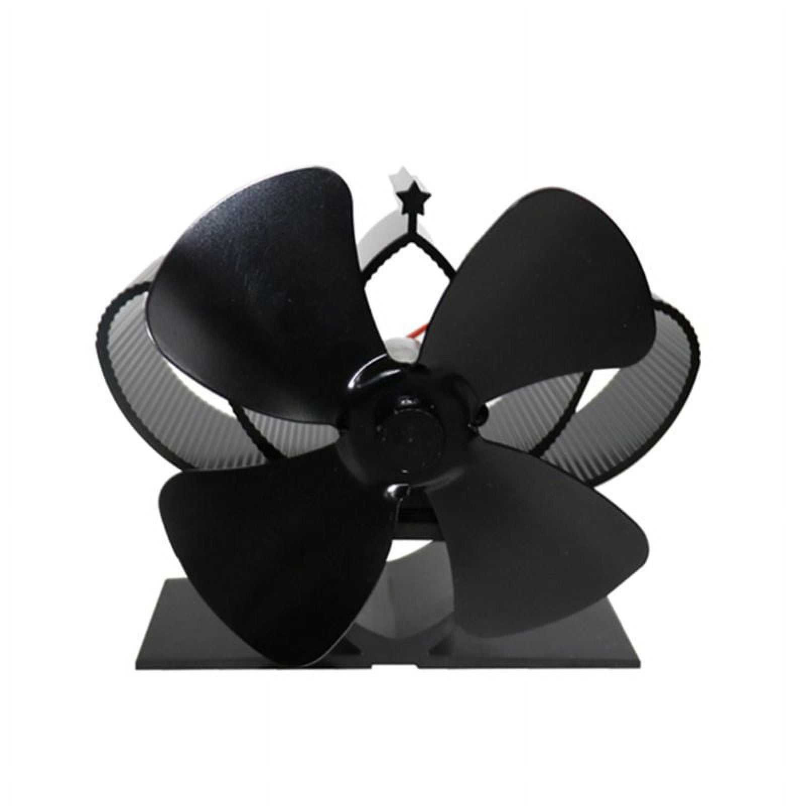 XISAOK Heat Self-Powered Fireplace Stove Top Fan Quiet 4 Blades ...