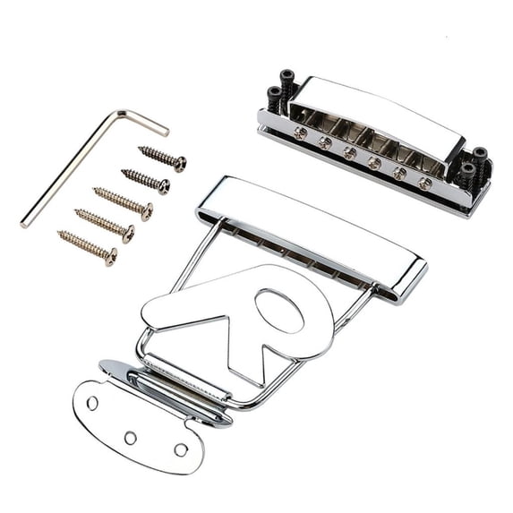 XISAOK Metal Hollow Guitar Tailpiece Bridge Replacement 6 String Guitar ...