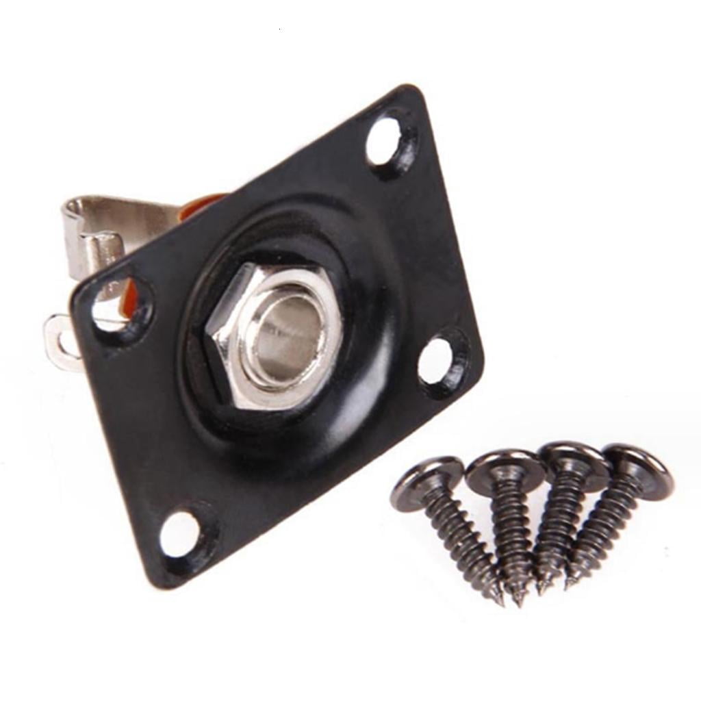 XISAOK Metal Output Input Jacks Plate Screws Guitar Replacement Parts 1 ...