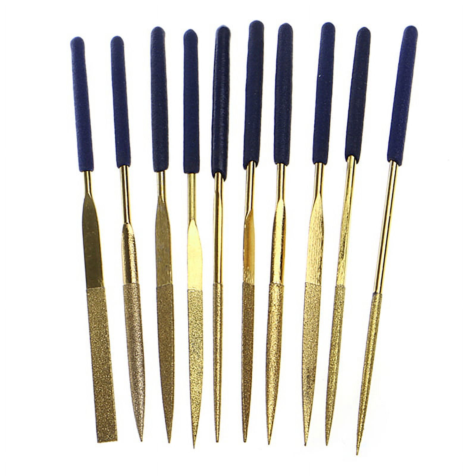 XISAOK New 10Pcs for Titanium Diamond Coating Needle Flat File Set Metal Working Craft - Walmart.com