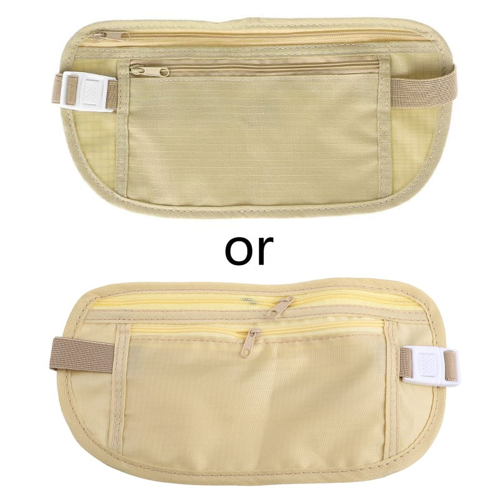 XISAOK Travel Pouch Hidden Wallet Passport Money Waist Belt Bag Slim ...
