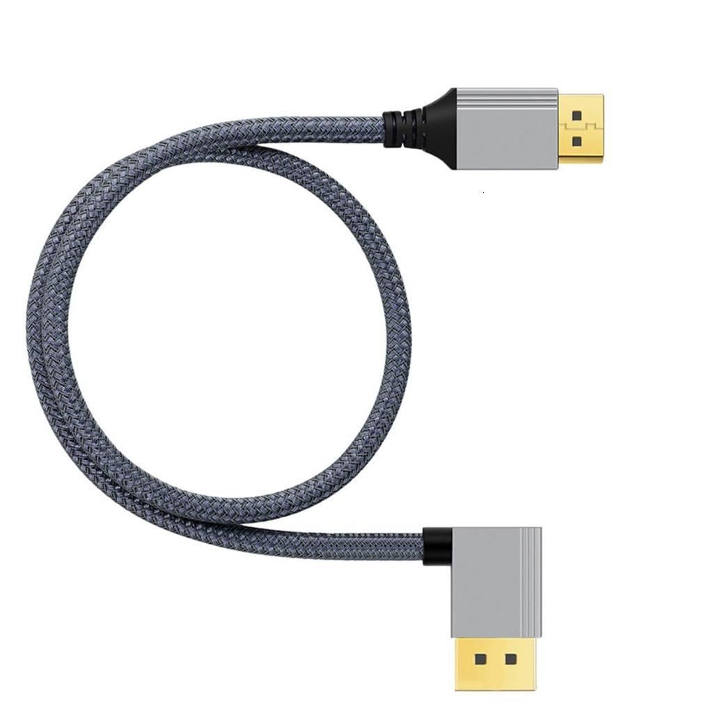 XISAOK UHD 4K 60Hz Video Cord Right Bend Connectors Wire for Graphics ...