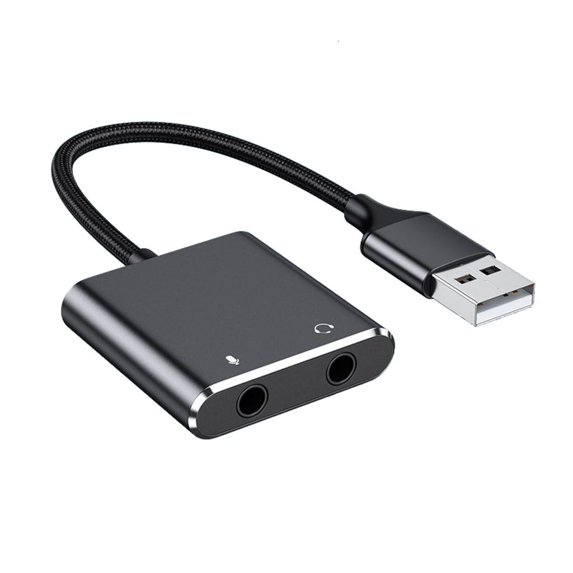 XISAOK USB Sound Adapter, External Sound Card for PC and Laptop USB ...