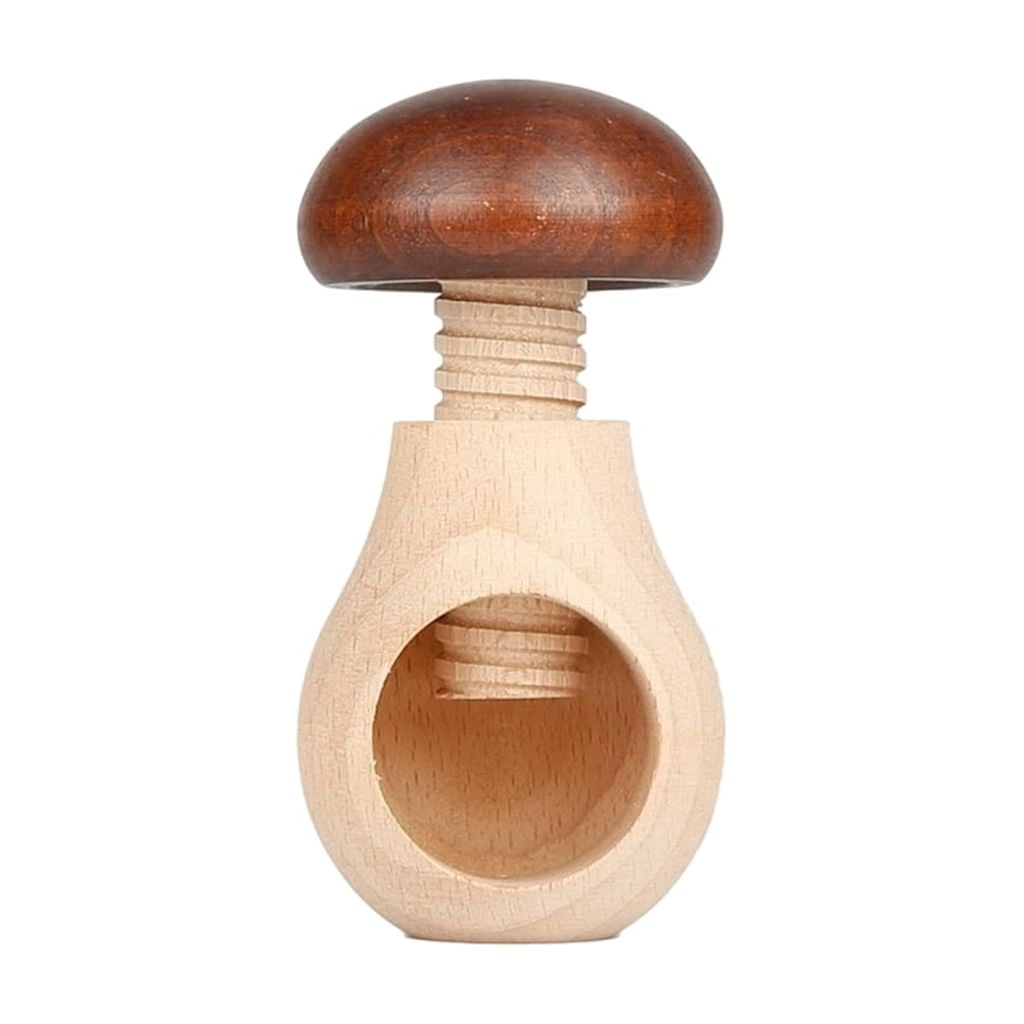 XISAOK Walnuts Opener Tool Mushroom Style Wood Craft Multipurpose Shell ...