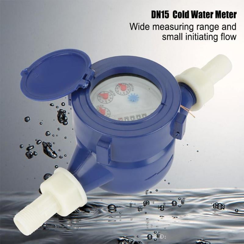 XISAOK Water Flow Meter DN15 Garden Hose Water Meter Plastic Cold Water ...