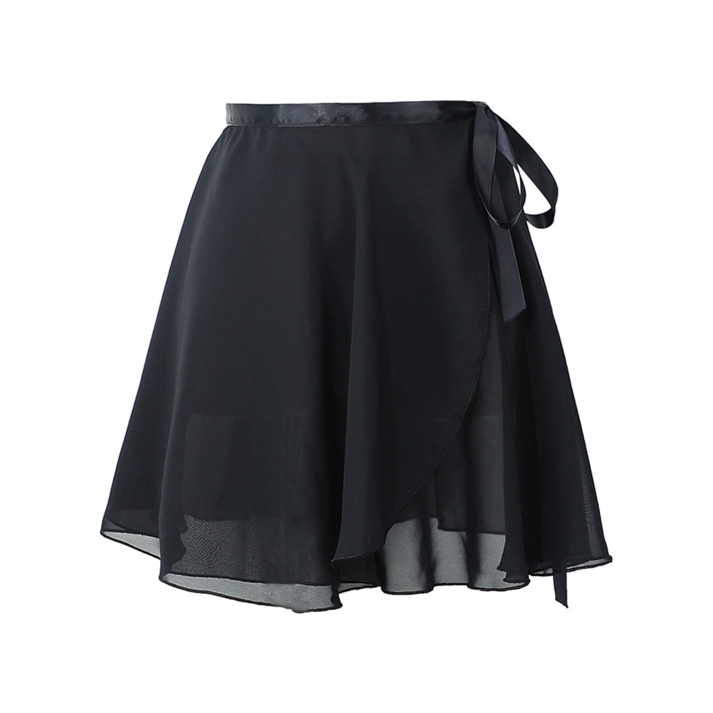 XISAOK Women Ballet Wrap Skirts Girls Chiffon Wrap Dance Skirt ...