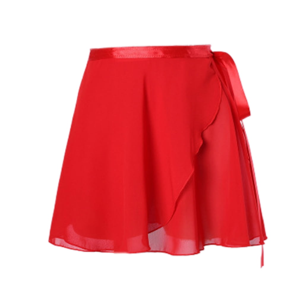 XISAOK Women Ballet Wrap Skirts Girls Chiffon Wrap Dance Skirt ...