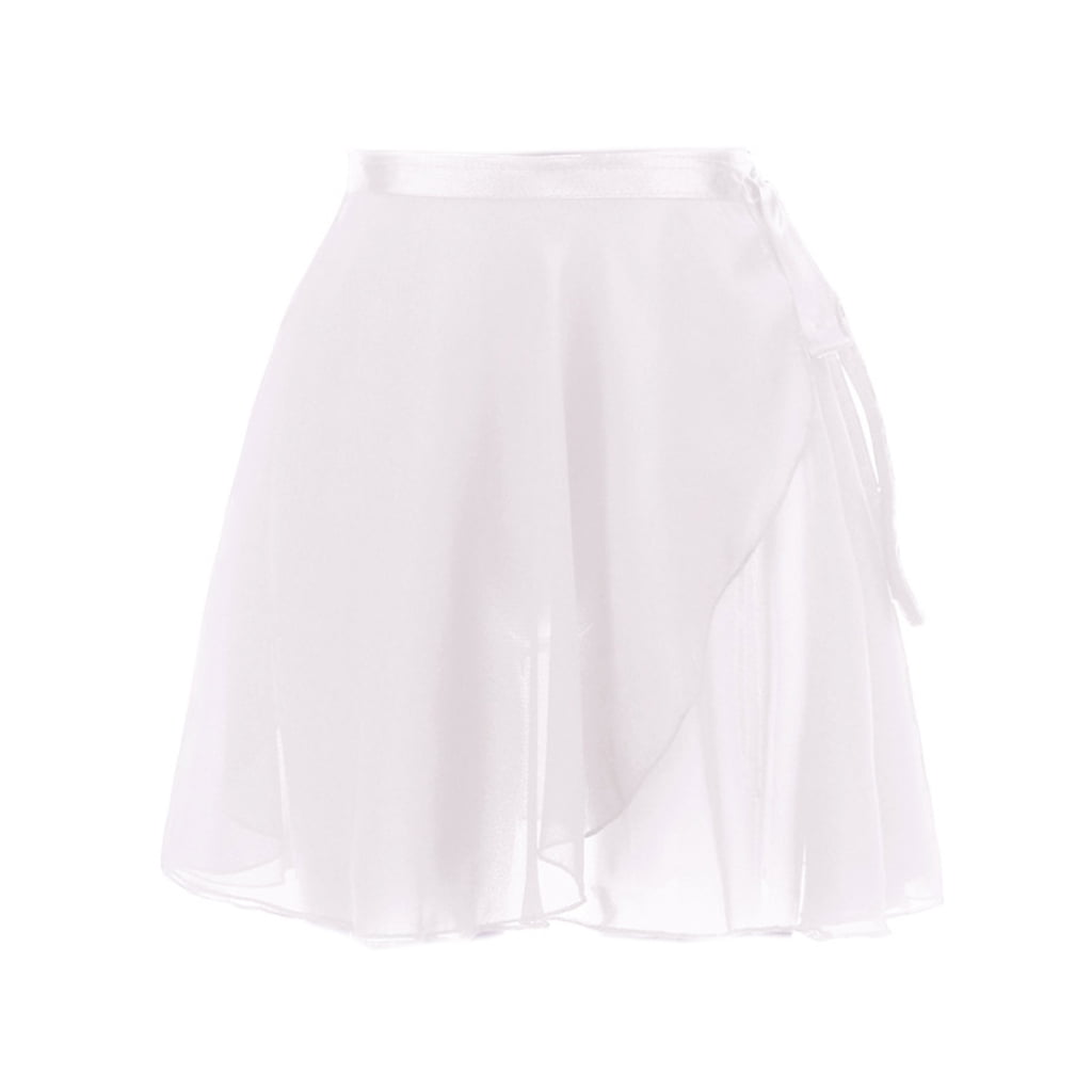 XISAOK Women Ballet Wrap Skirts Girls Chiffon Wrap Dance Skirt ...