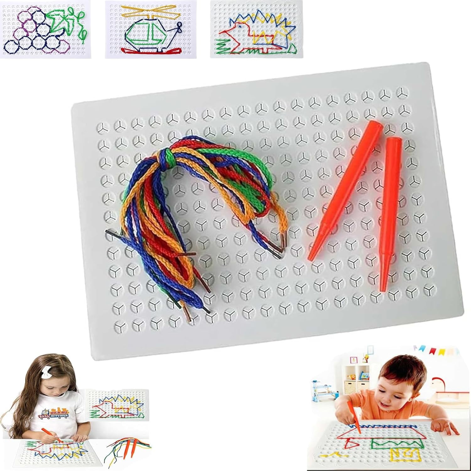 XISHANGMEISHAO Velaire Stitch Board, Sensory Thread Board, Stitch Board ...