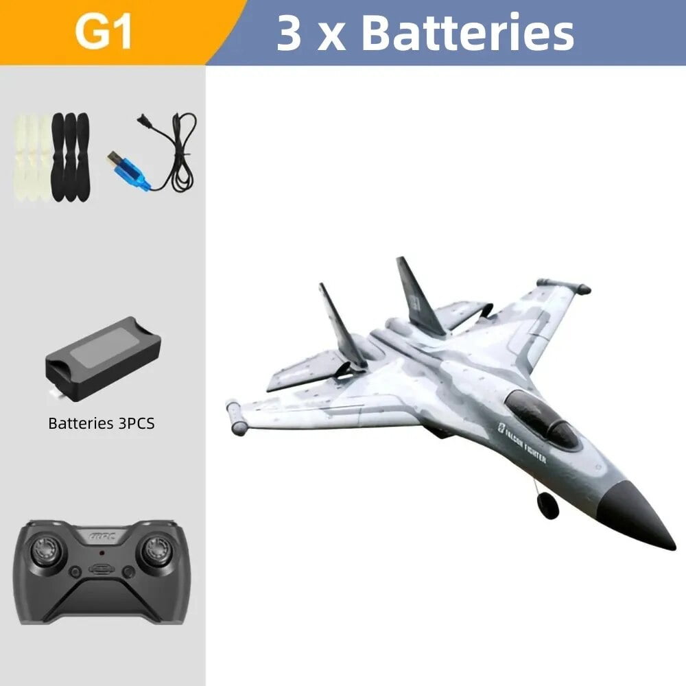 XITZ G1 RC Airplane with 3 batteries,2.4G 6CH Remote Control Glider ...