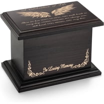 XIUDA Urns for Human Ashes, 5.5 Inches Black Angel Wings Cremation Urn ...