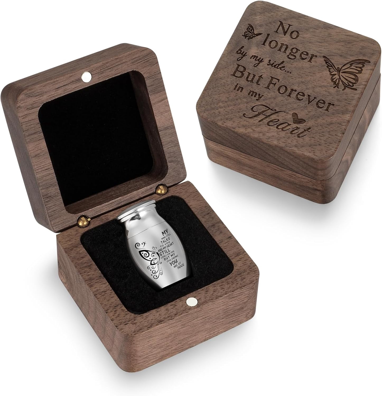 XIUDA Small Urns for Human Ashes Keepsake 1.2 Inches Stainless Steel ...