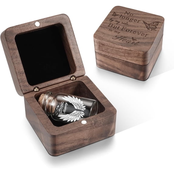 XIUDA Wood Small Urn for Human Ashes Keepsake Box Urn for Ashes for ...