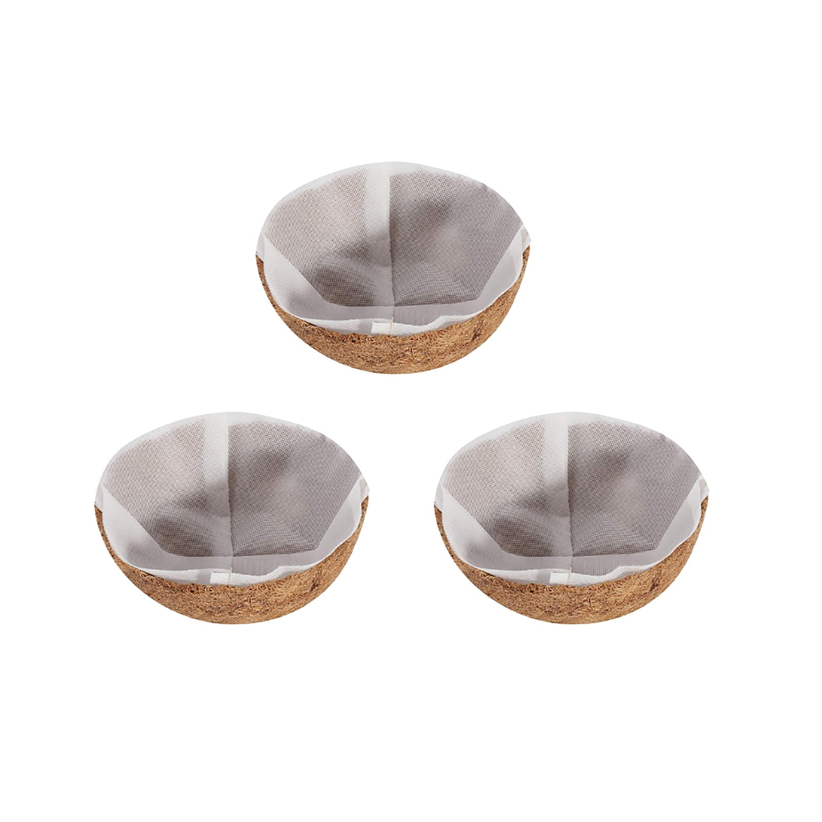 XIUH Planter Boxes Long Plastic 8 inch Round Coco-Liners with Non-Woven ...