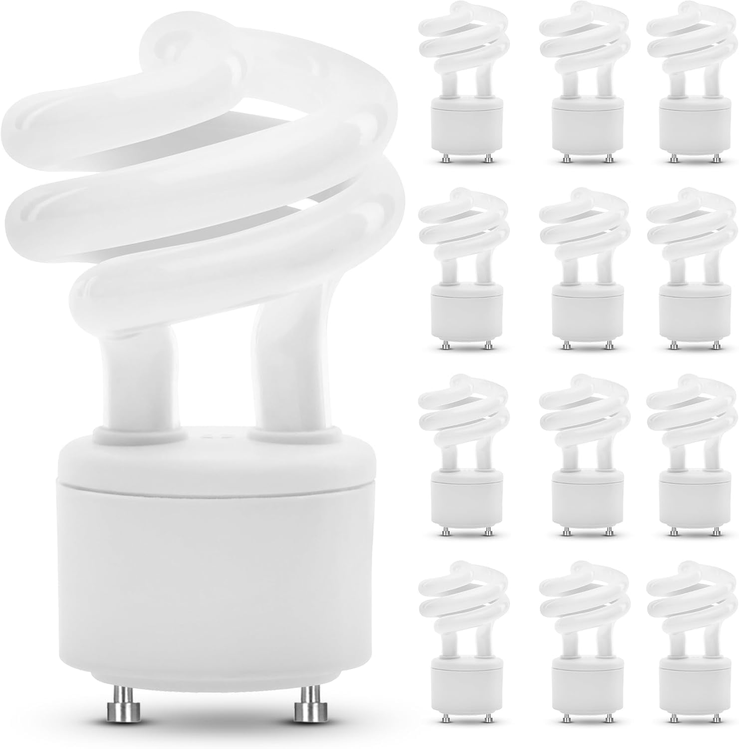 XIULIN 60W Equivalent CFL Twist XIULIN Bulb on GU24 Base, Non-Dimmable ...