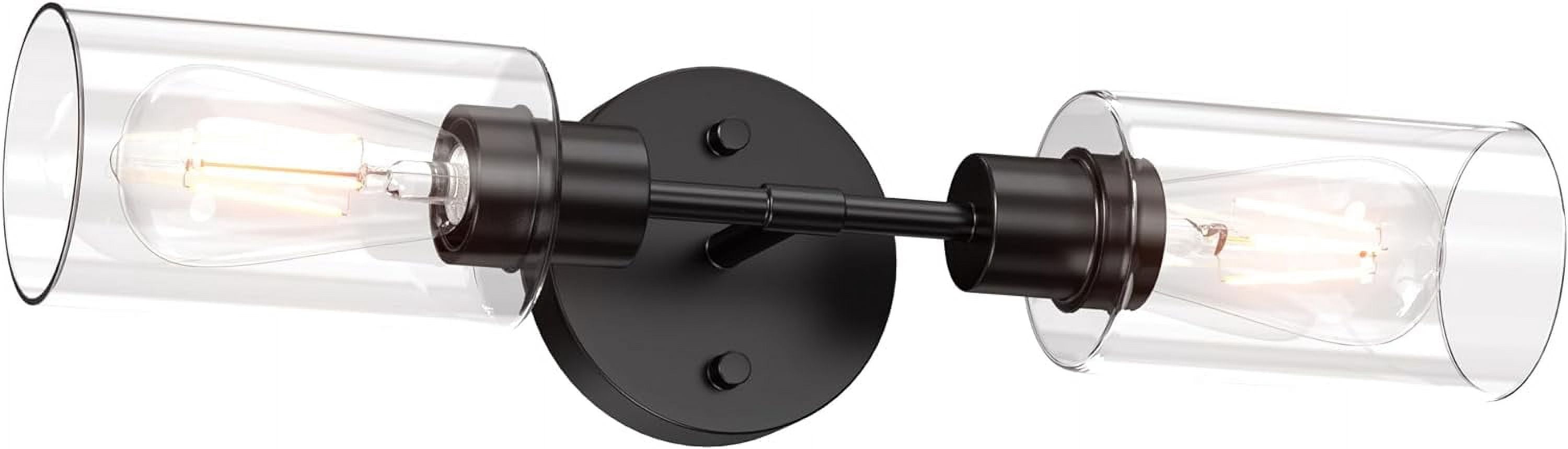 XIULIN Bathroom Light Fixtures 2 Light Black, Bathroom Vanity Lights ...