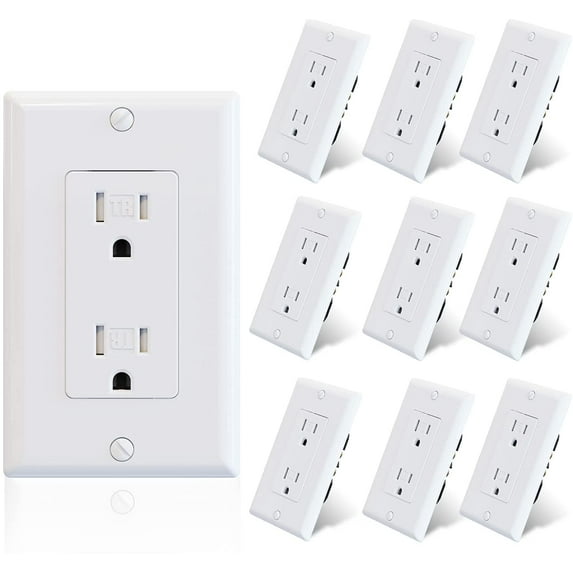 XIULIN Decorator Wall Receptacle Outlet, Tamper Resistant 15 Amp ...