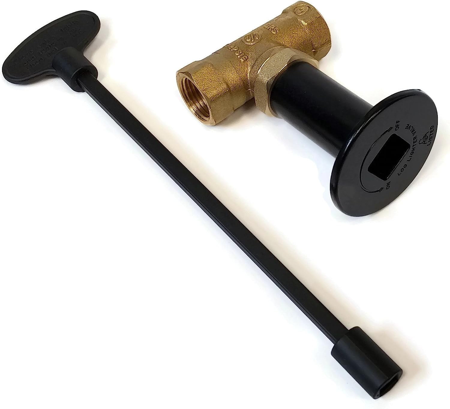 XIULIN Gas Fire Pit Key Valve Kit - 1/2" NPT - Flat Black - Walmart.com