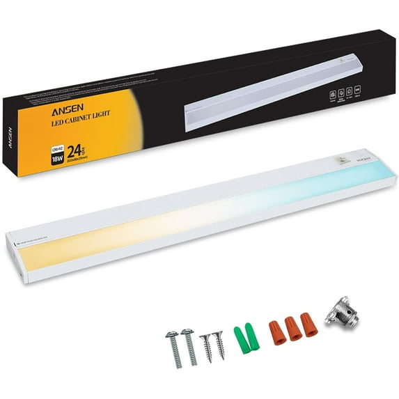 XIULIN Hardwired Under Cabinet Lighting, 24in 18W LED Light for Kitchen ...