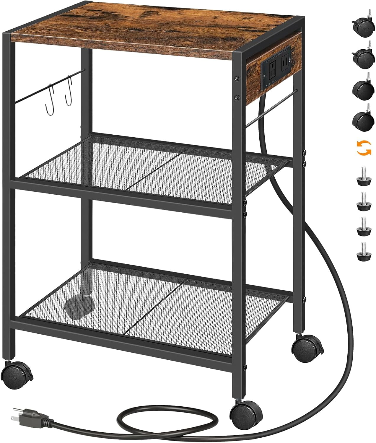 XIULIN Industrial Printer Stand, 3-Tier Mobile Printer Table, Rolling ...