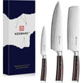 XIULIN Kitchen Knife Sets, 3 Pieces Professional Chef Knife Set with ...