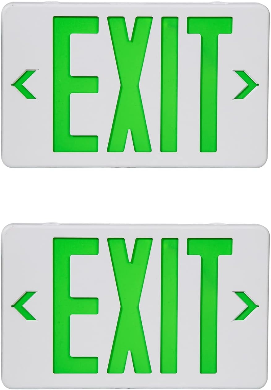 XIULIN LED Exit Sign, Emergency Exit Signs Light with Battery Backup ...