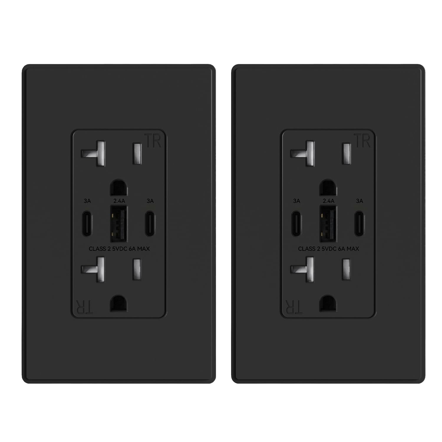 XIULIN USB Outlets, 30W 6.0 Amp USB C Outlets Receptacles, 3-Port USB ...
