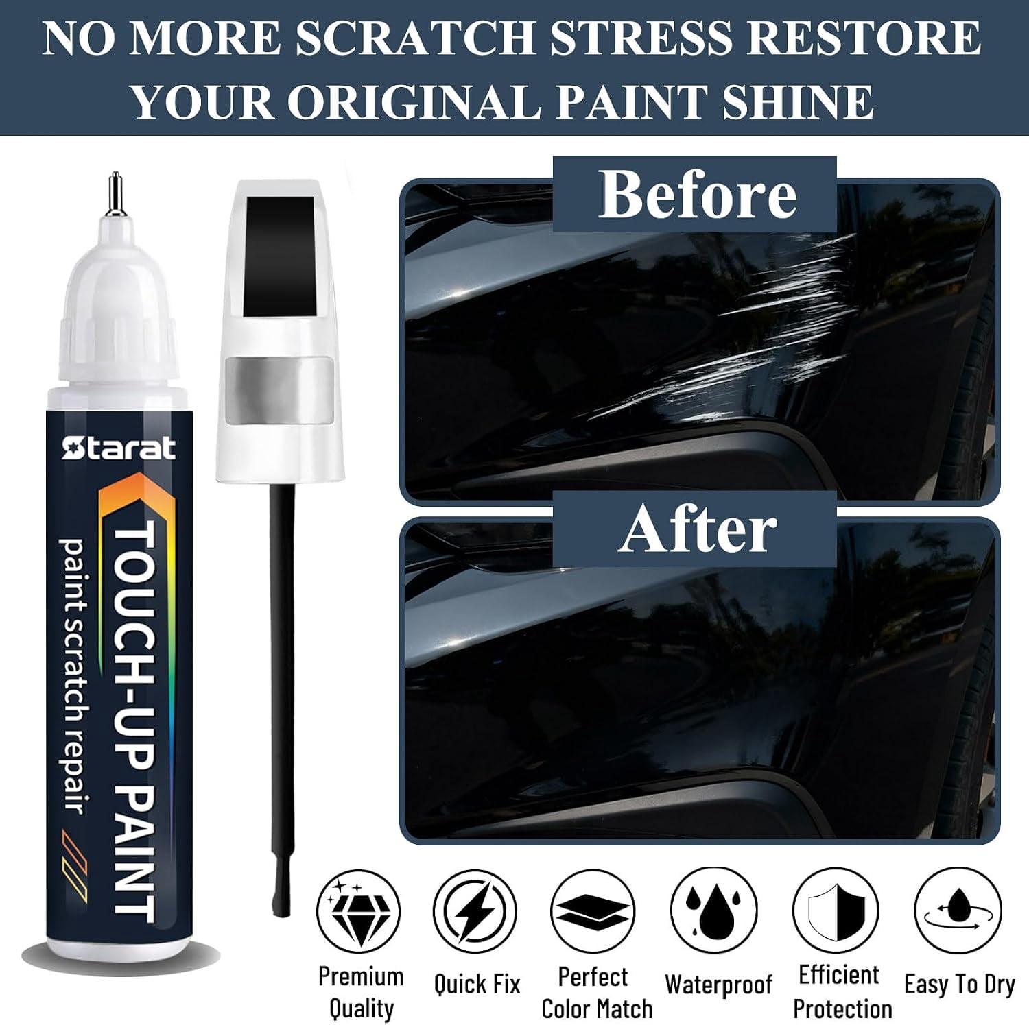 XIUUS-Dark Graphite(A90) Touch Up Paint Pen for BMW Scratch Repair ...