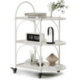 XIV Bar Cart, Home Bar Serving Cart, Metal Kitchen Carts with Storage ...