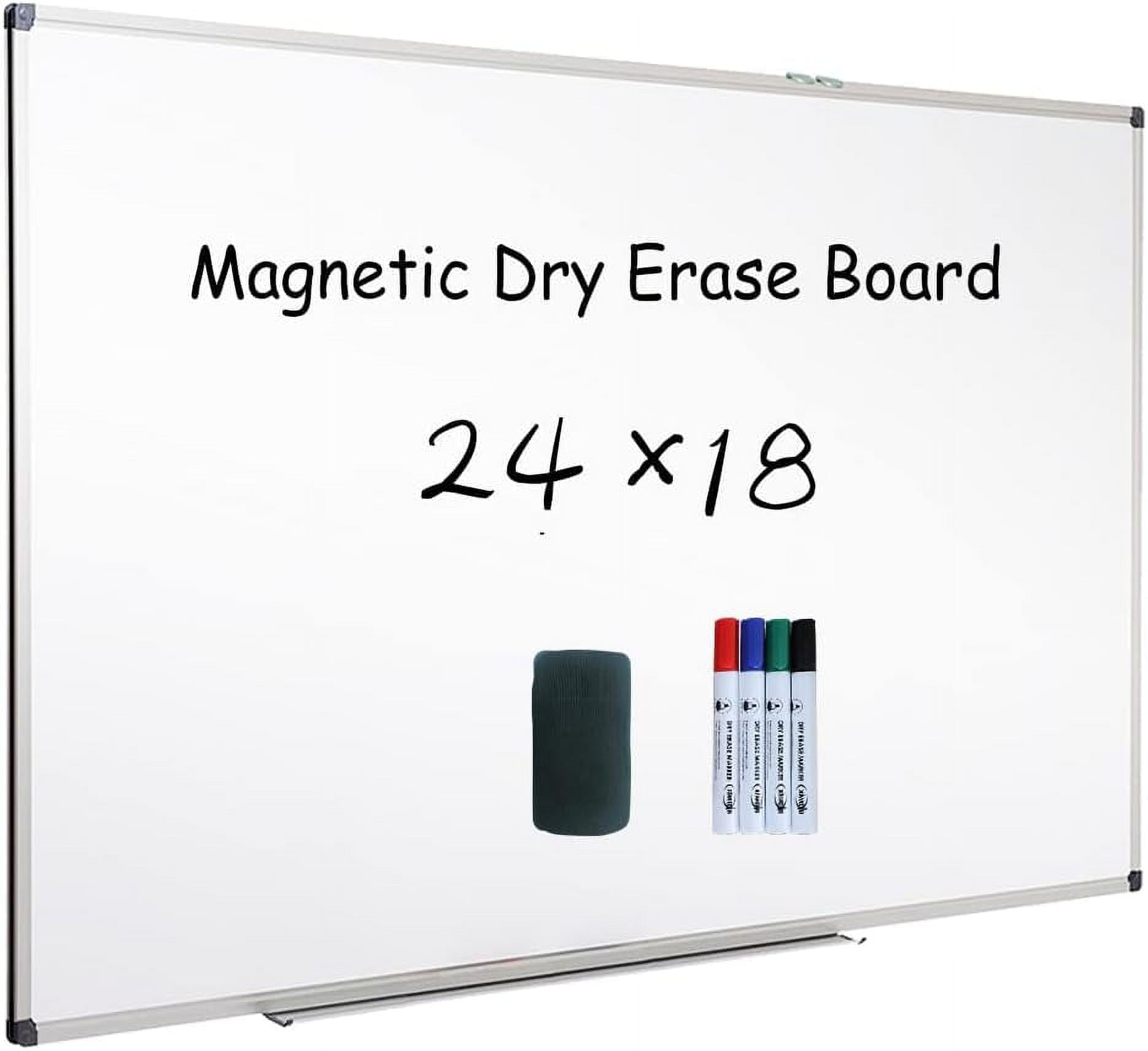 XIWODE Small Magnetic Whiteboard, 24"x 18" Wall Mounted Dry Erase Board ...