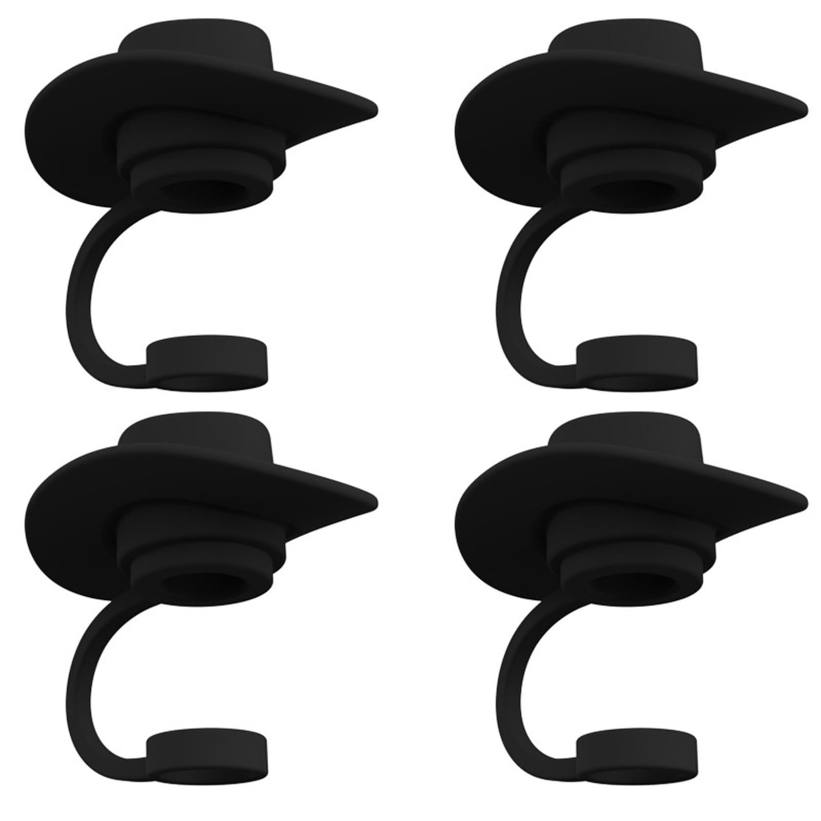 XIXISTARYY 4 Pack Hat Shaped Silicone Straw Cover Coffee Stirring Stick ...