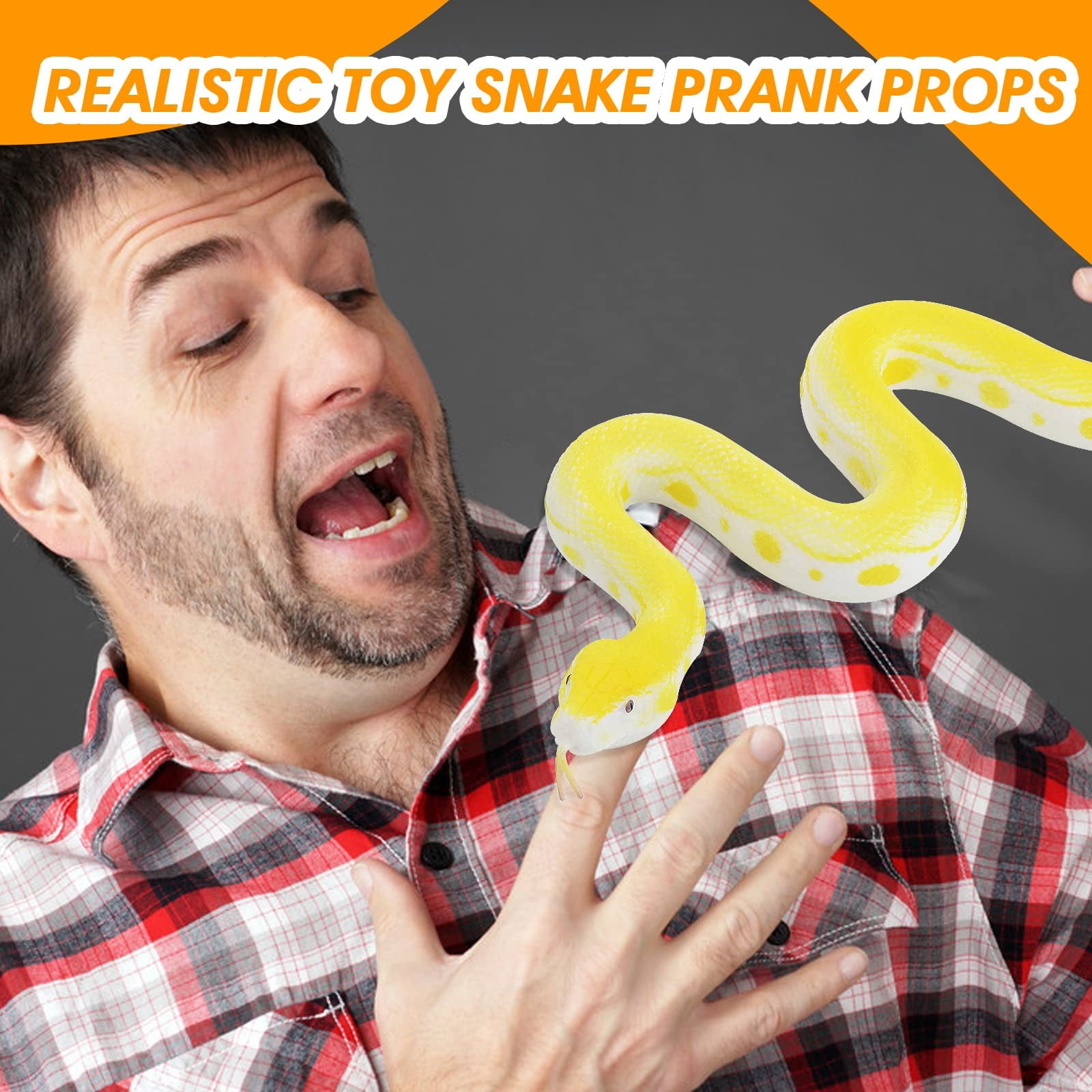 XIXISTARYY Christmas Gifts Rubber Elastic Snake Figures, Realistic Reptile Animal Figure Fake ...
