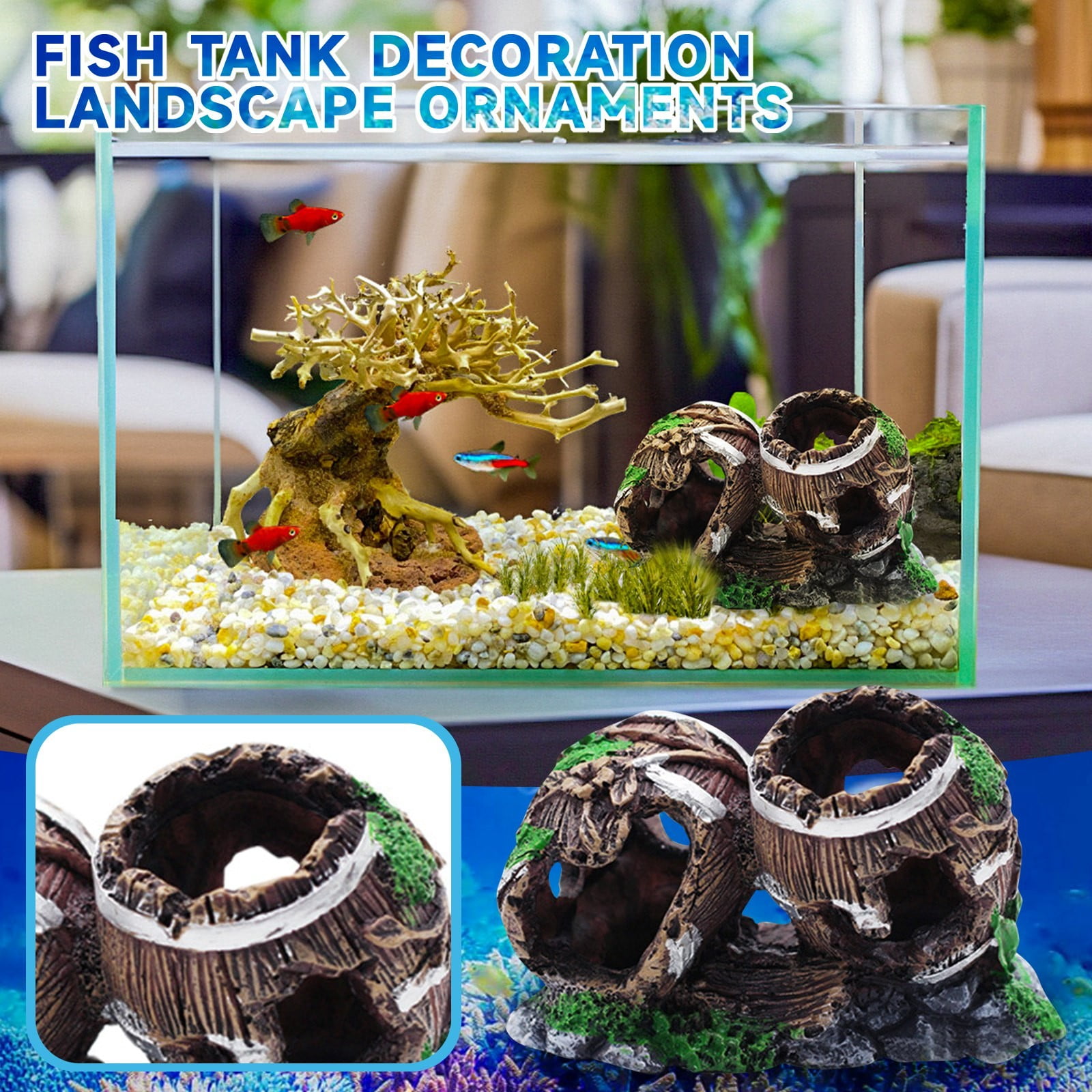 XIXISTARYY Home Decor Home Essentials Fish Tank Landscaping, Avoiding ...