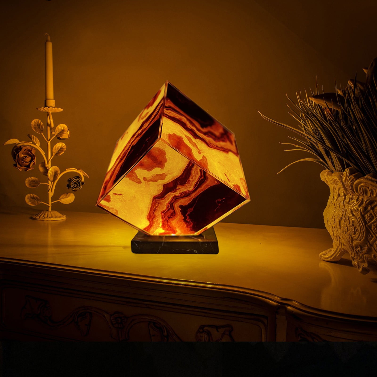 XIXISTARYY Home Decor Volcanic Lamp Portable Assemblable Home Decor ...