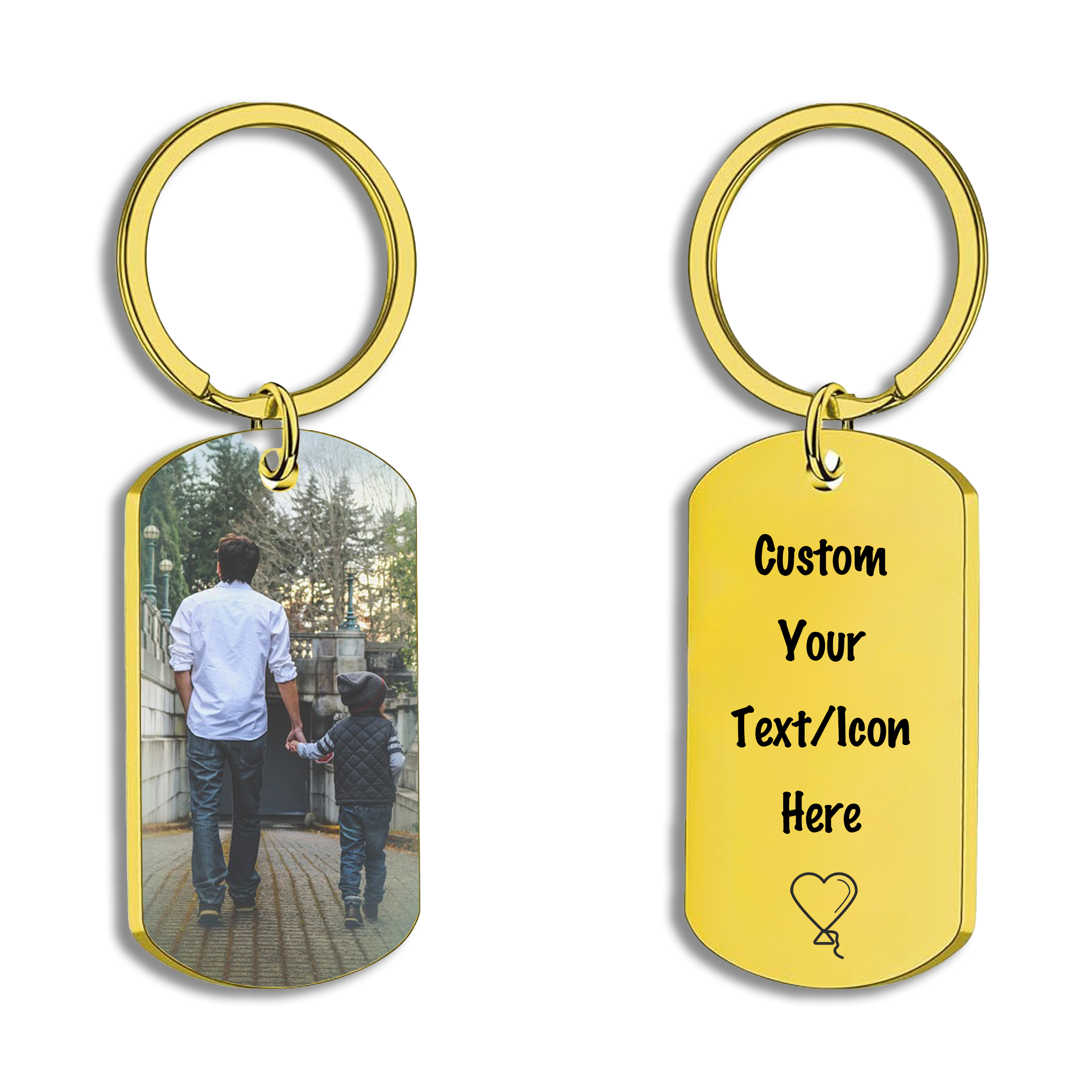 XIXISTARYY Stainless Steel Metal Keychain DIY Happy Family Scene ...