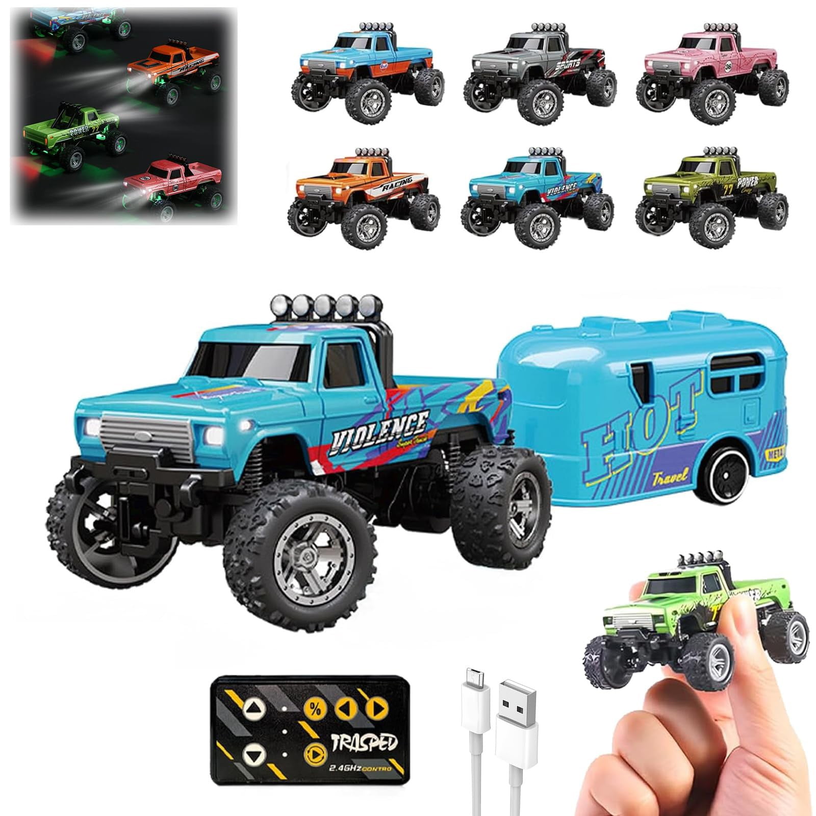 XIXISTARYY Toddler Toys Birthday Gifts RC Truck USB-C Rechargeable ...