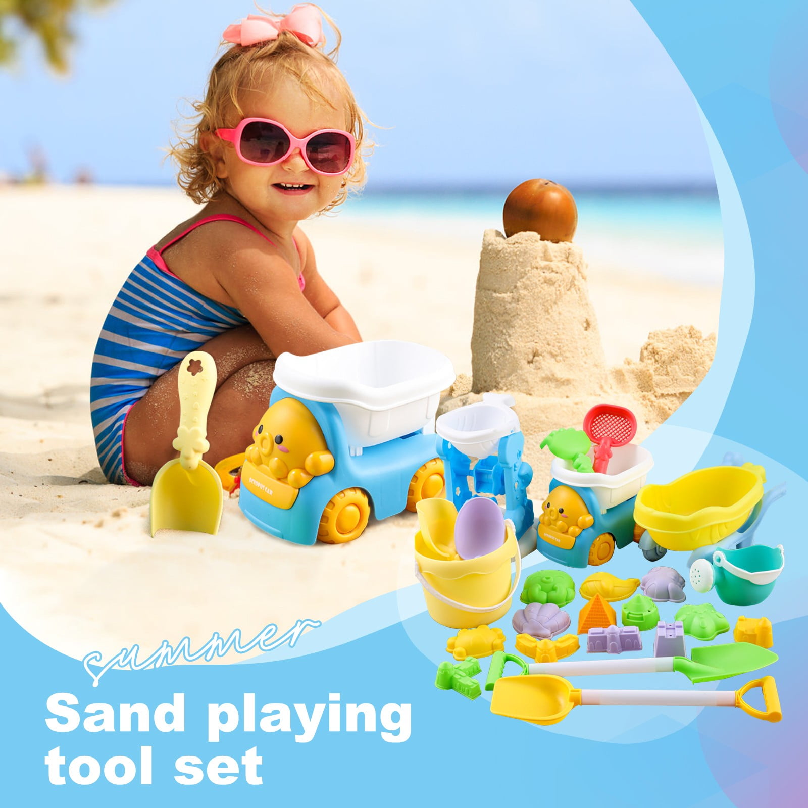 XIXISTARYY Toddler Toys Summer Toys Children'S Sandpit, Sand-Digging ...