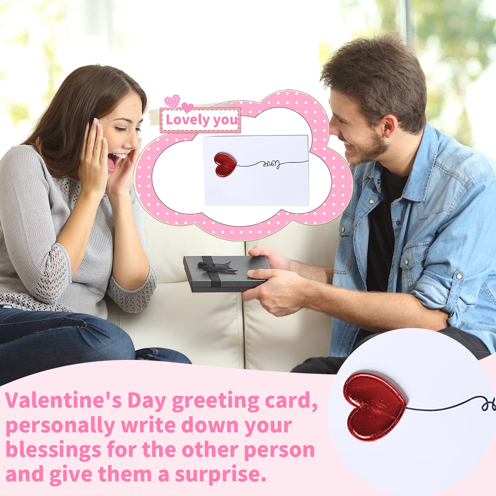 XIXISTARYY Valentines Day Decorations Handmade Leather Love Letter Pop ...