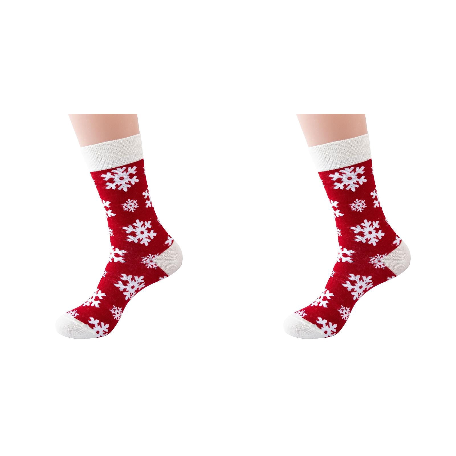 XIYNBAOK 2 Pairs Christmas Socks Funny Xmas Crew Socks Holiday Gift ...