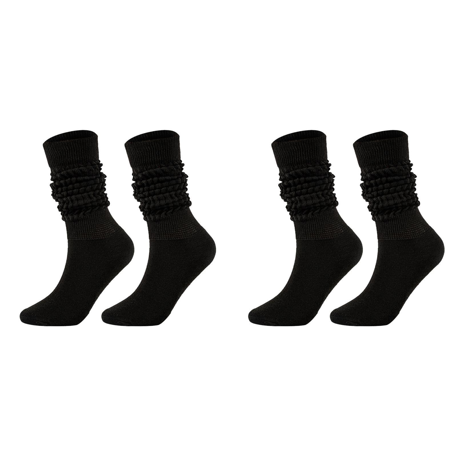 XIYNBAOK 2 Pairs Slouch Socks for Woman Knee High Sock Womens Fashion ...