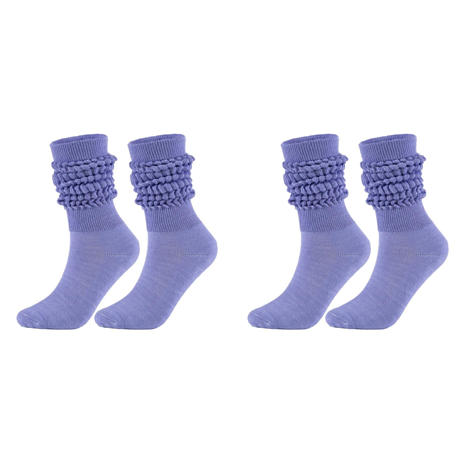 XIYNBAOK 2 Pairs Slouch Socks for Woman Knee High Sock Womens Fashion ...