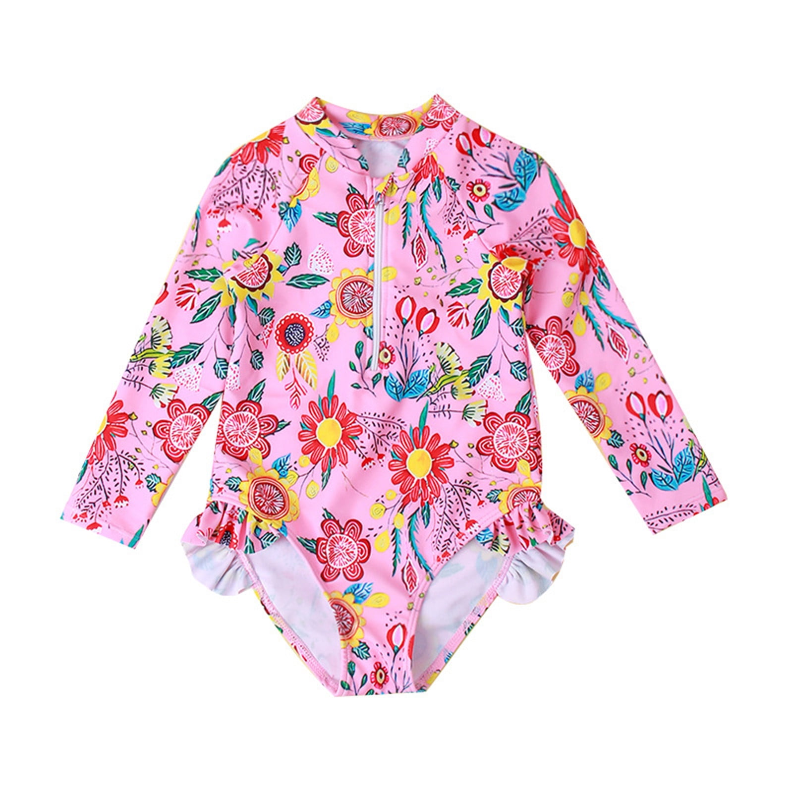 XIYNBAOK 2t One Piece Swimsuit Girl One Rash Guard Girls Bathing Suits ...