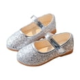 XIYNBAOK Gold Toddler Dress Shoes Gold Mary Janes for Toddler Girls ...