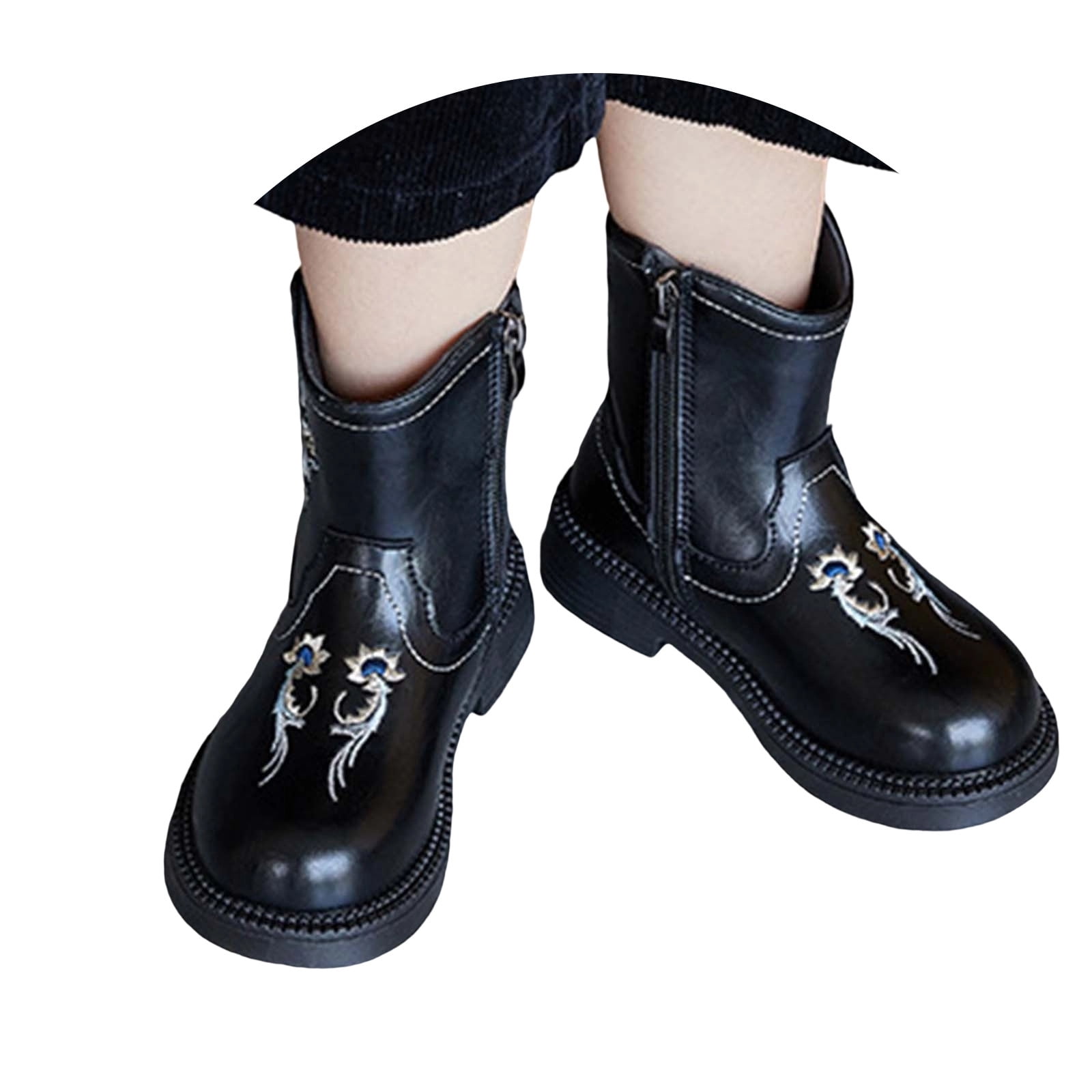 XIYON Boots For Girls ' Leather Boots Winter Fashion Big Sized Children ...