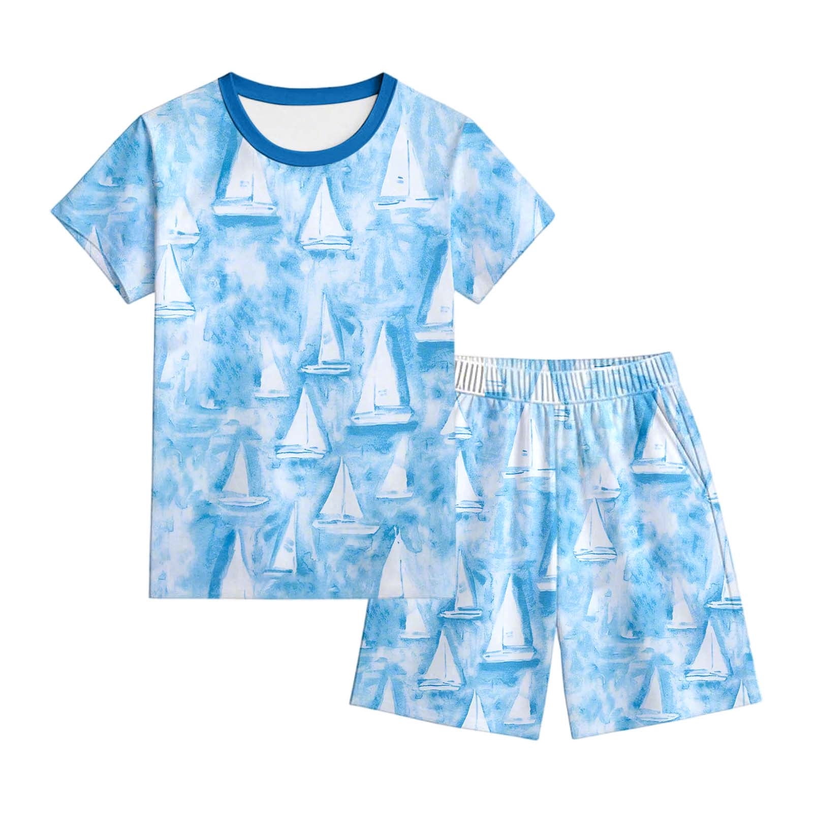 XIYON Boys Outfits Baby Male Pajamas T Shirts And Trousers Set Pajamas ...
