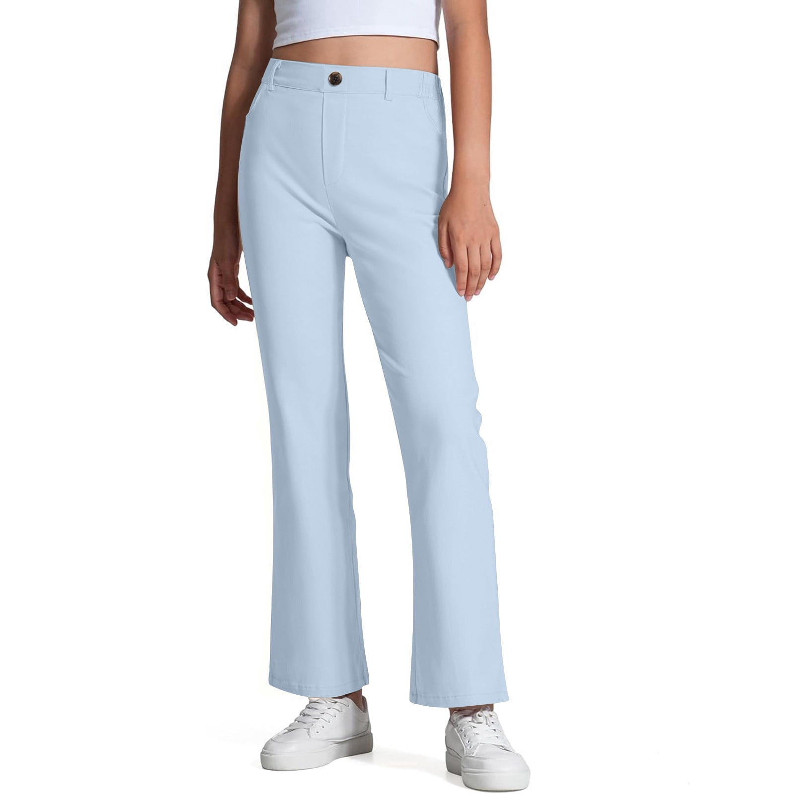 XIYON Girls School Uniform Pants Girl's And Boys Zipper Pants Kids ...